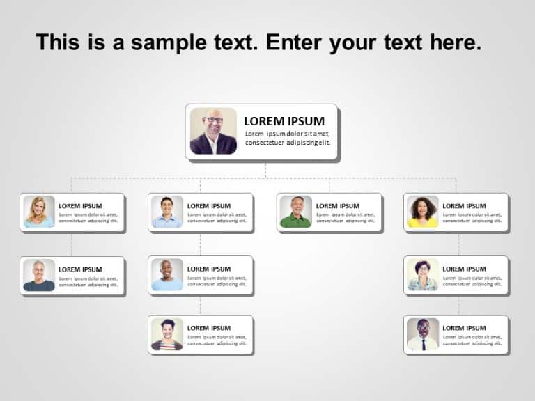 Animated Circular 3D Org Chart 10 PowerPoint Template | SlideUpLift
