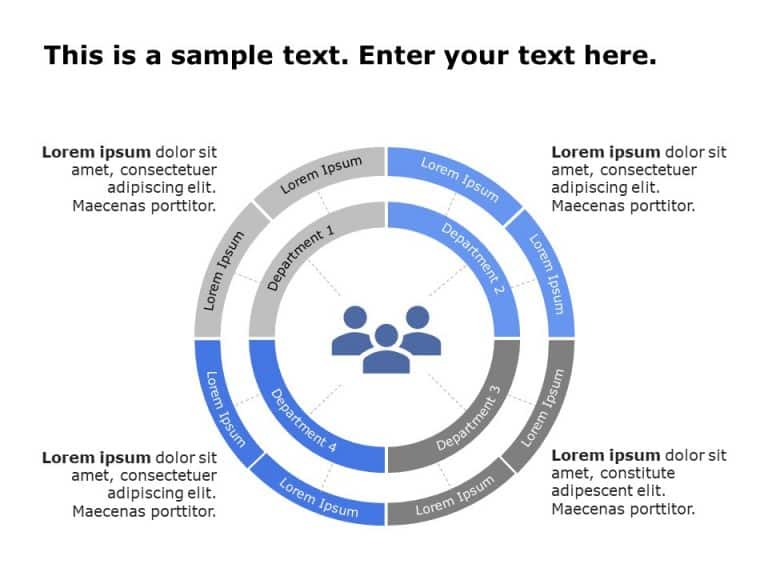 Animated Circular 3D Org Chart 10 PowerPoint Template | SlideUpLift